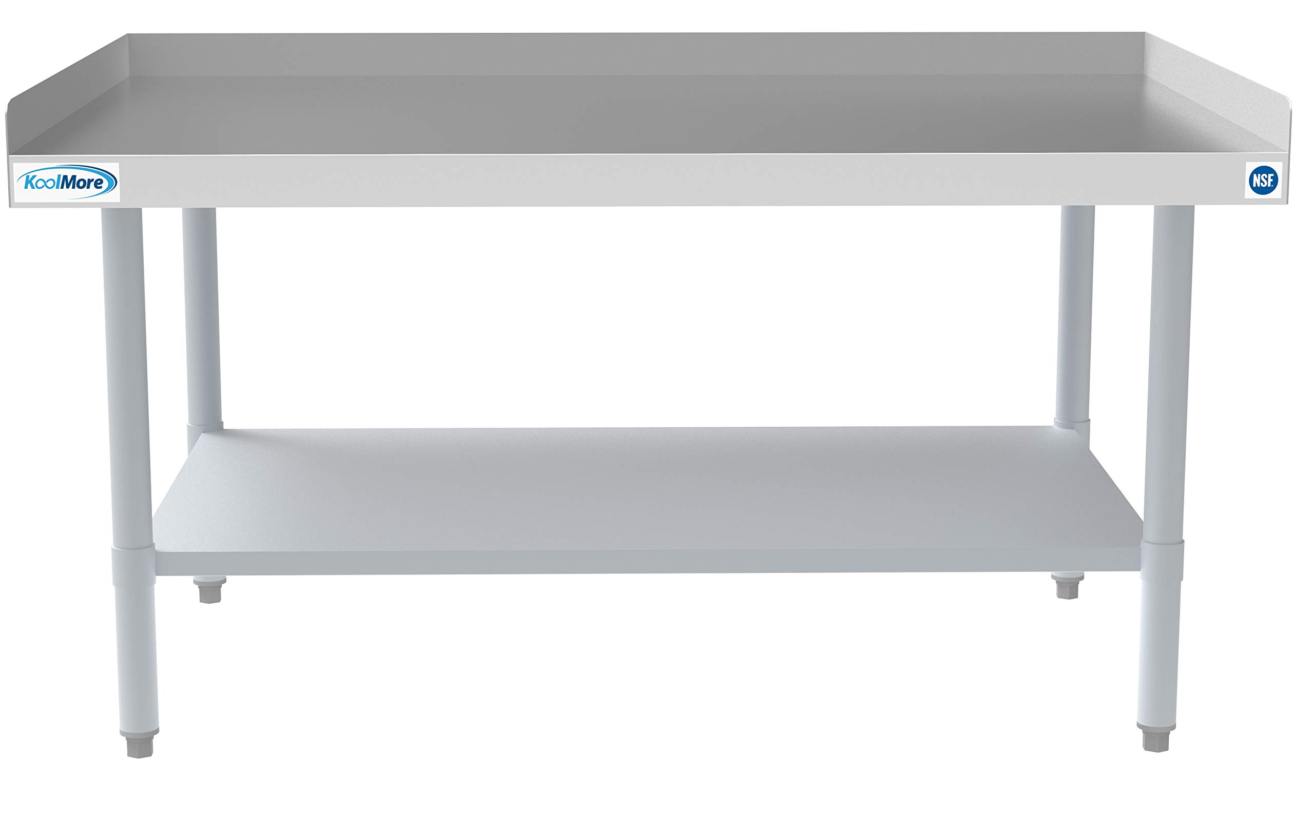 KoolMore EQT-163048 16 Gauge Stainless Steel Commercial Equipment Stand - 30 x 48 Heavy Duty Griddle Stand with Undershelf