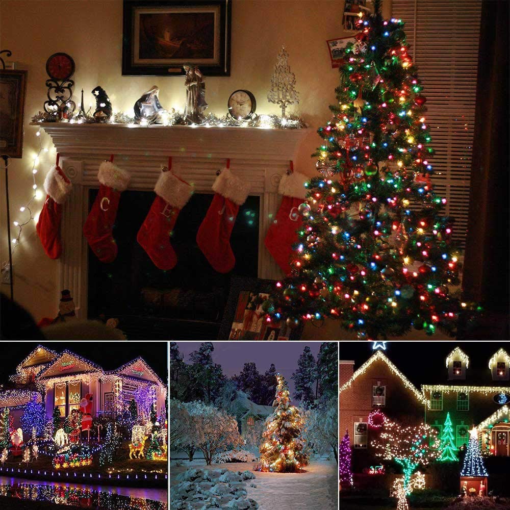 MAYSAK Solar String Lights Outdoor Waterproof 100LED 39.4ft Christmas Fairy Lights with 8 Modes Decoration Starry Light for Patio, Lawn, Landscape, Garden, Home, Wedding, Party, Xmas Tree