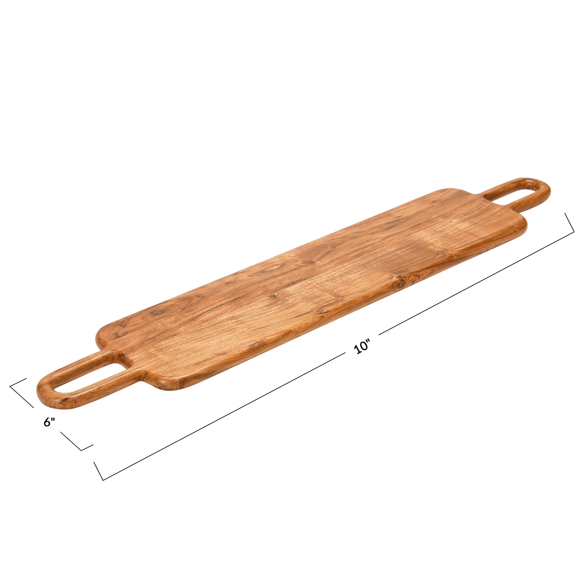 Creative Co-Op Acacia Wood Cheese/ Serving Board w 2 Handles