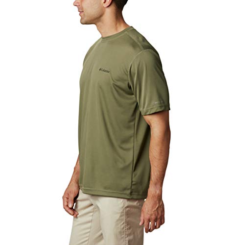 Columbia Men's Meeker Peak Short Sleeve Crew, Stone Green, Large