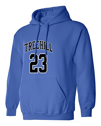 KINGS SPORTS Ravens Basketball Movie #23 Nathan Scott One Tree Hill Jersey Style Men's Hoodie Sweatshirt (Royal,M)