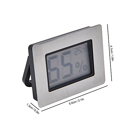 LCD Electronic Thermometer Hygrometer, Clear Display, Wide Application for Cigar Box, Storage Cabinet, Wardrobe, Embedded Design with Temperature and Humidity Measurement Accuracy