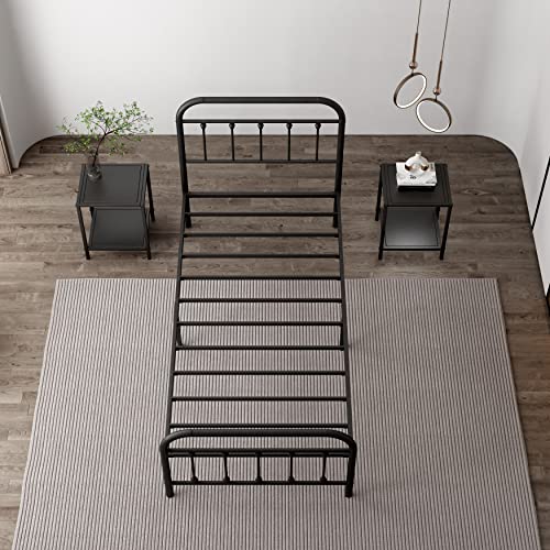 Kujielan Metal Platform Bed Frame - Stylish Simplicity Twin XL Bed Frame with Headboard and Footboard Bed Frame,Under Bed Frame Storage Suitable for Bedroom,Guest Room,Apartment