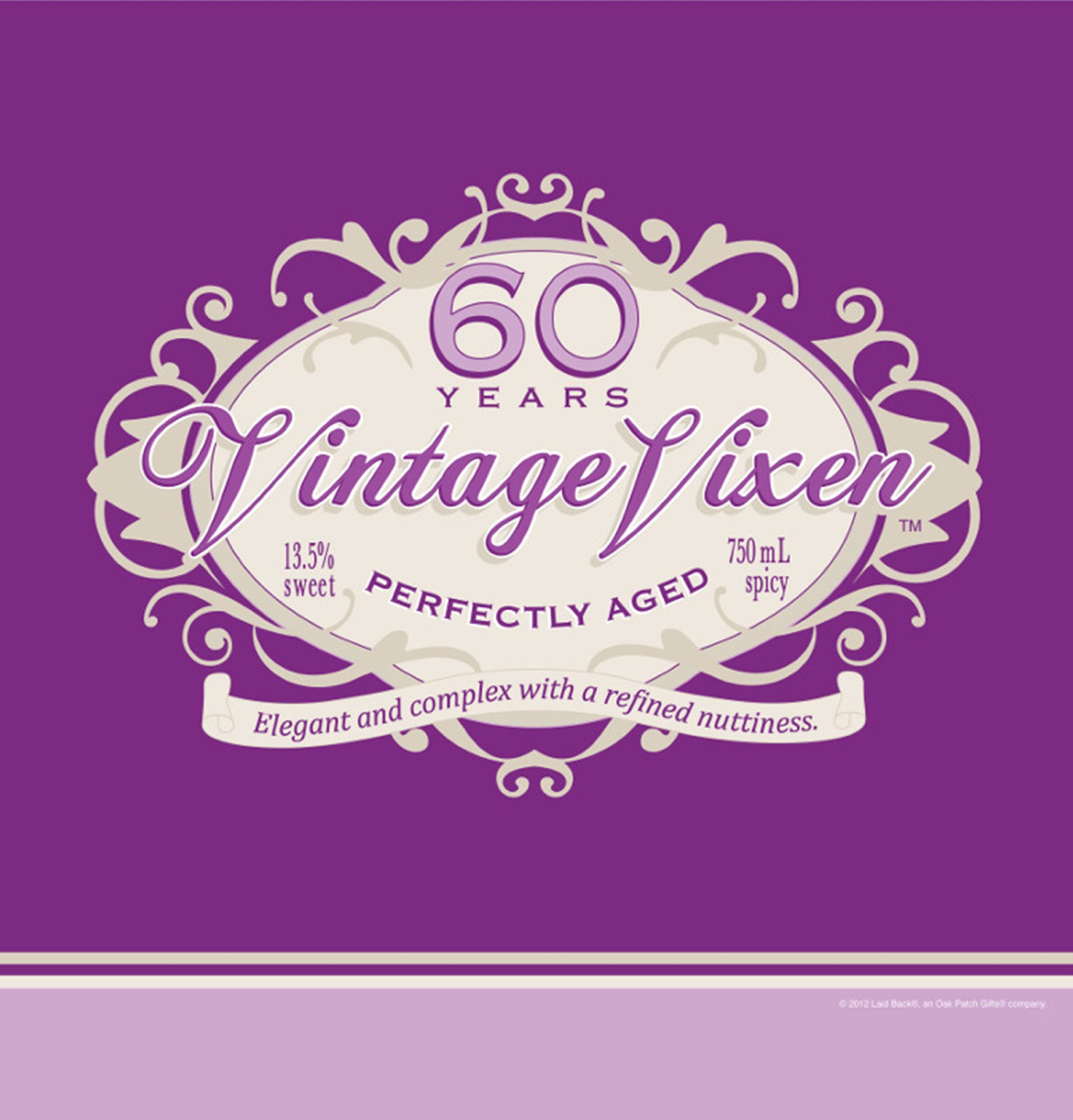 Creative Converting Vintage Vixen 60th Birthday Plastic Banquet Table Cover, 54 by 108-Inch