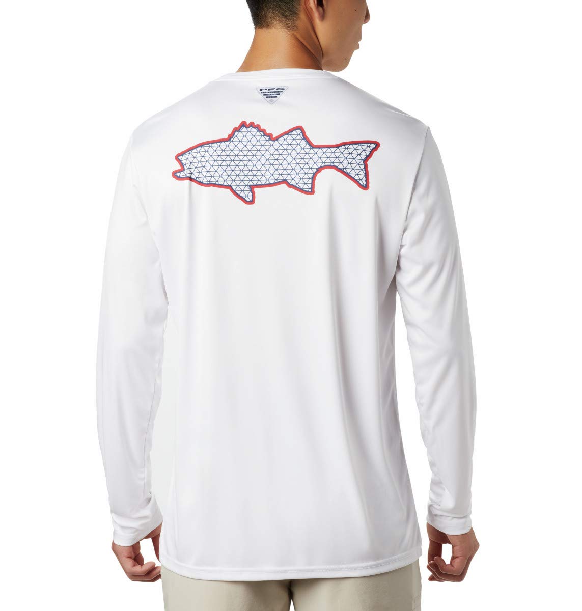 Columbia Men's PFG Fish Series Ii Terminal Tackle Long Sleeve, Cool Grey/Permit, XLT