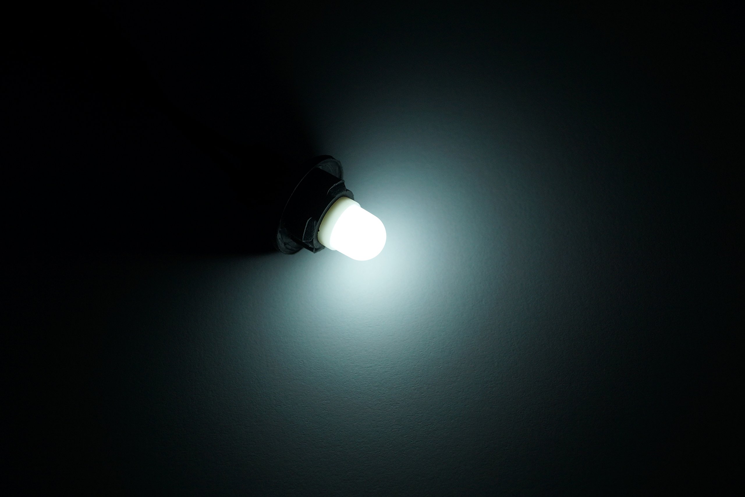 PA LED 10PCS #555 T10 w5w 2 SMD 2835 LED Wedge Pinball Machine Light Top View Bulb 6.3VDC (White)
