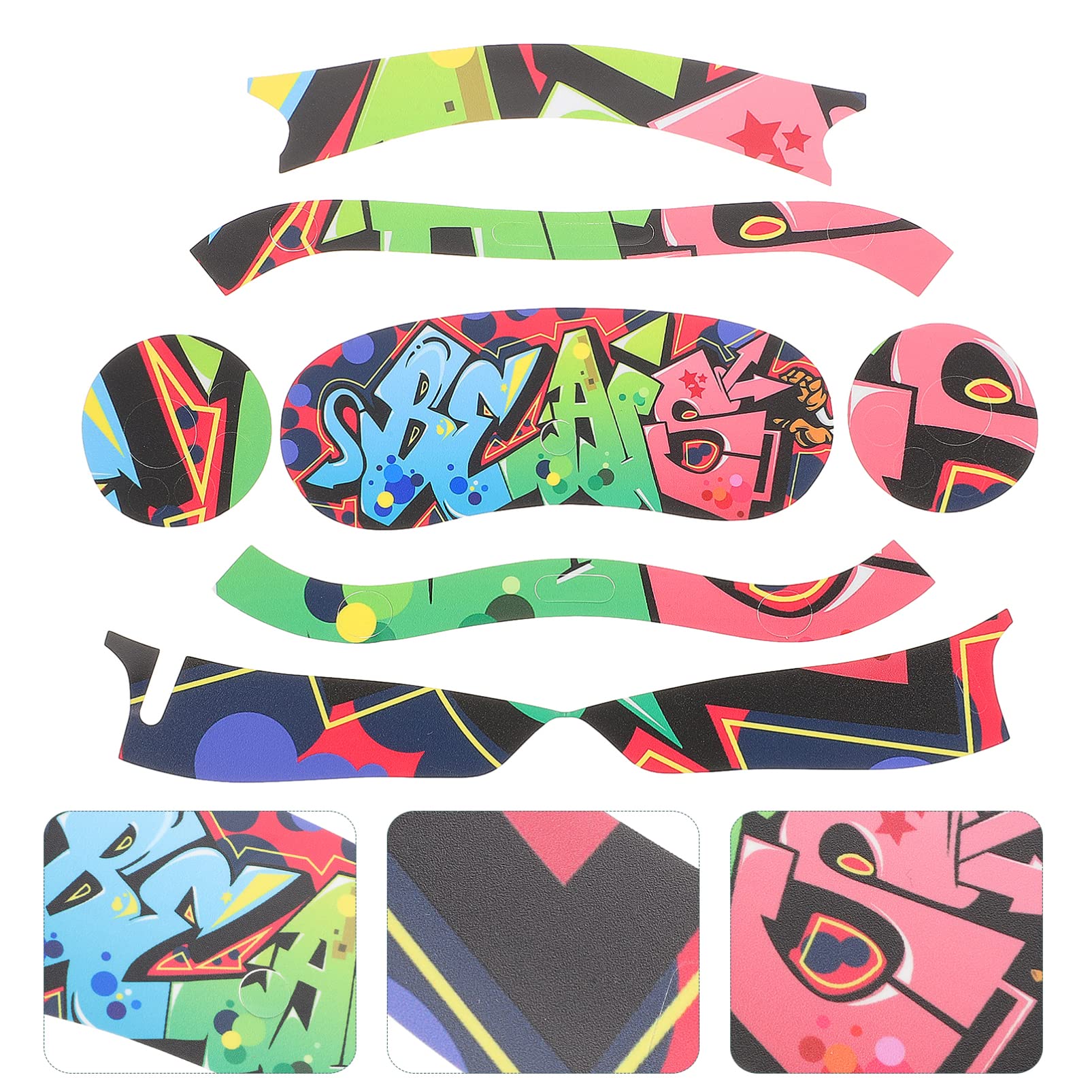 DOITOOL 1 Sheet Pico 4 Stickers Vr Glasses Skin Vr Glasses Protective Accessories Vr Glasses Decal Glasses Headphones Vr Glasses Protective Sticker Earphone 3D PVC Protection