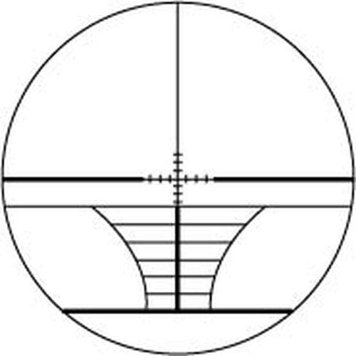 DB TAC INC 4X32 Compact Scope with Rangefinder Reticle and 1" Picatinny Scope Rings