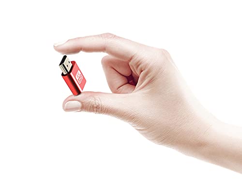 Red 3Pack-4K HDMI Virtual Plug high Resolution Virtual Display, 2021 New Generation Headless Display Adapter, Support up to 3840x2160 @ 60Hz and 1080 @ 120Hz DVI EDID Emulator
