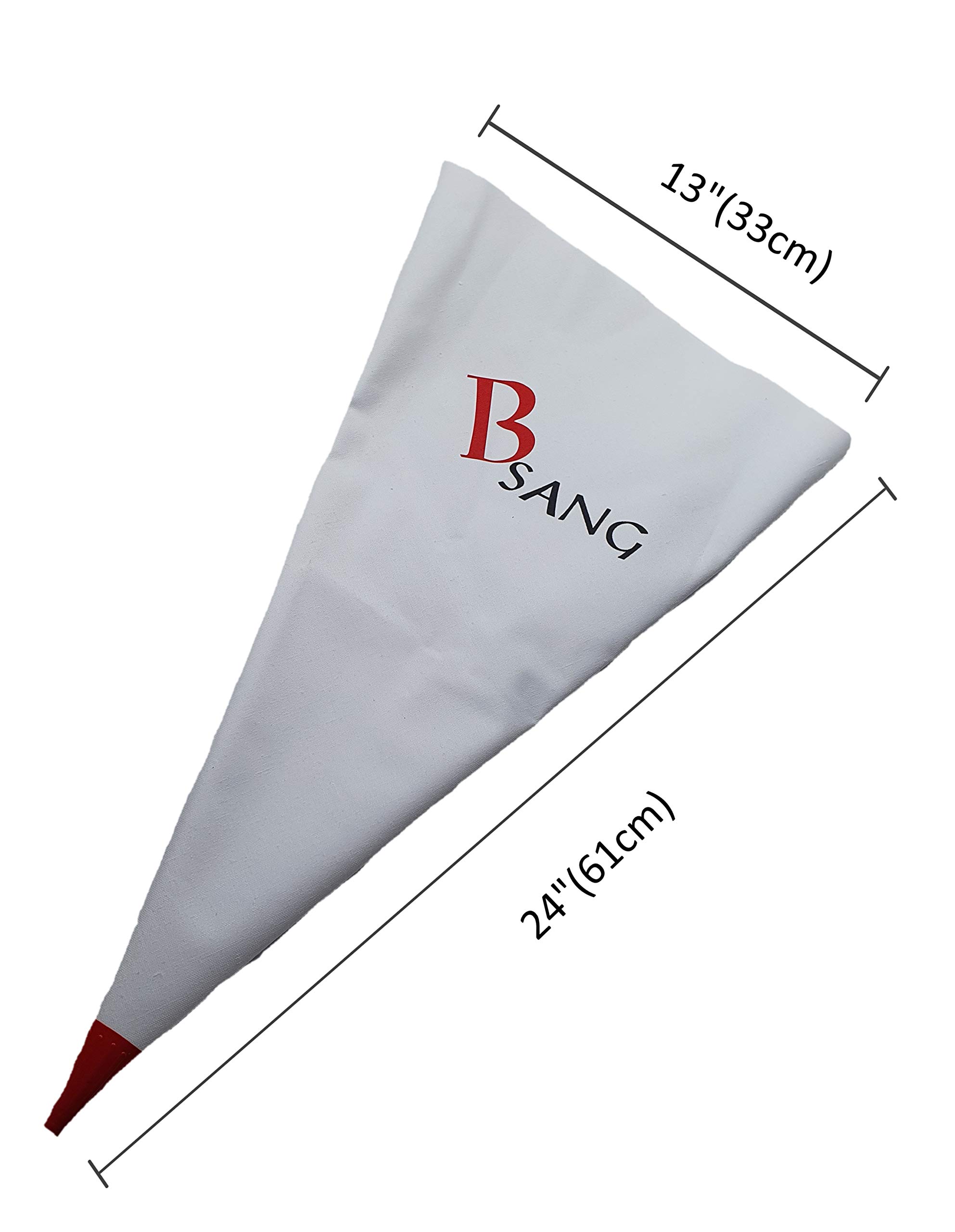 BSANG Tile Grout Masonry Mortar Bag, 13" by 24" Heavy Duty Vinyl Cement Piping Tool Tear Resistant Tip, Cement Sealer Bag (3-Pack)