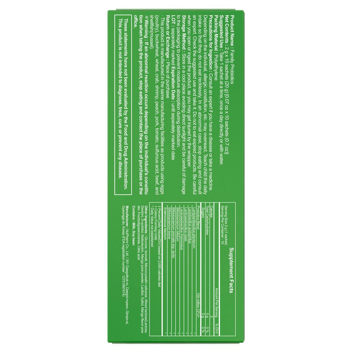 Generic Family Probiotics - Probiotics for You and Your Family!, Green