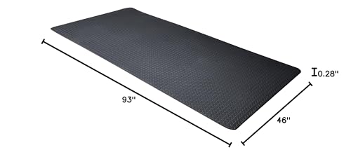 CAP Barbell Foam Mat, Black Diamond Plate Texture, 7mm Thick (MT-46937EBK)