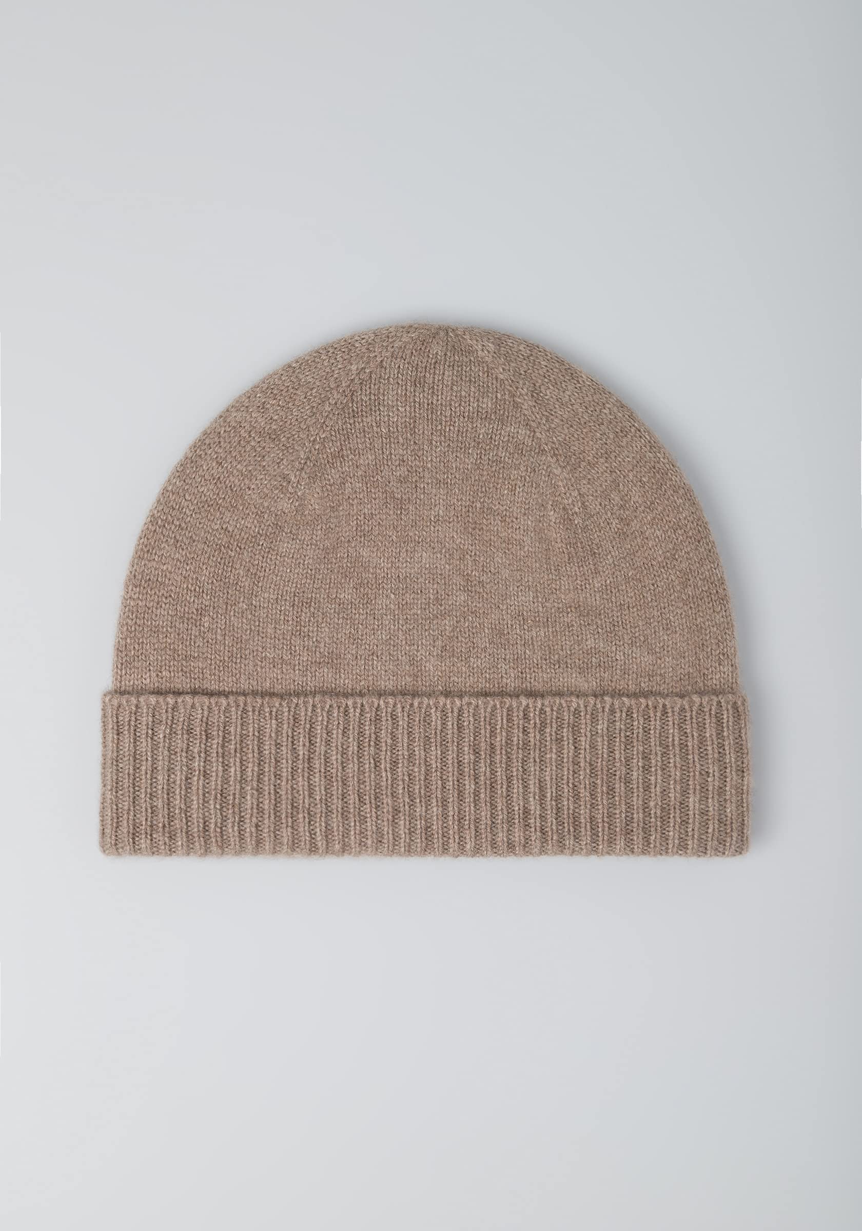 Style Republic Women’s Ribbed Cuff Beanie, 100% Cashmere, Soft & Stretchy with Ribbed Edge, Warm Hat for Winter (Nougat)