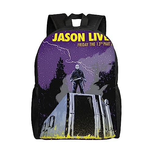 HEMKUNT Friday The 13th Part Vi Jason Backpack Men And Women Casual Fashion Lightweight Classic Backpack Tourist Black Bag