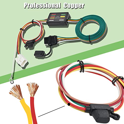 RED WOLF 4 Pin Trailer Wiring Harness Connector for Subaru Forester 2009-2020, Outback 2010-2022, Crosstrek 2013-2015, Ascent 2019-2022 Add 4 Way Towing Wire Cable Extension Plug for Towing