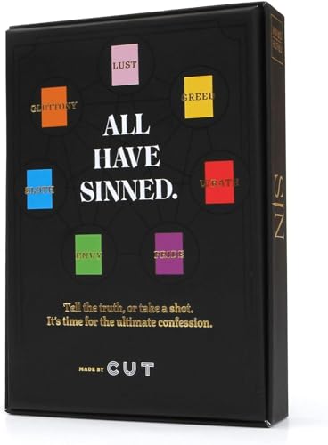 Truth or Drink: SIN Edition by Cut – Reveal Your Guilty Pleasures with 250+ Devilish Questions Inspired by The Seven Deadly Sins (Stand-Alone or Expansion Pack)