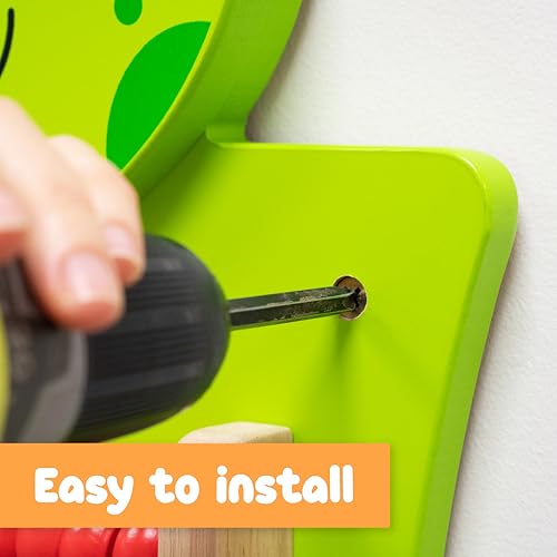 SPARK & WOW Frog Activity Wall Panel - Ages 18m+ - Montessori Sensory Wall Toy - Abacus Activity - Busy Board - Toddler Room Décor