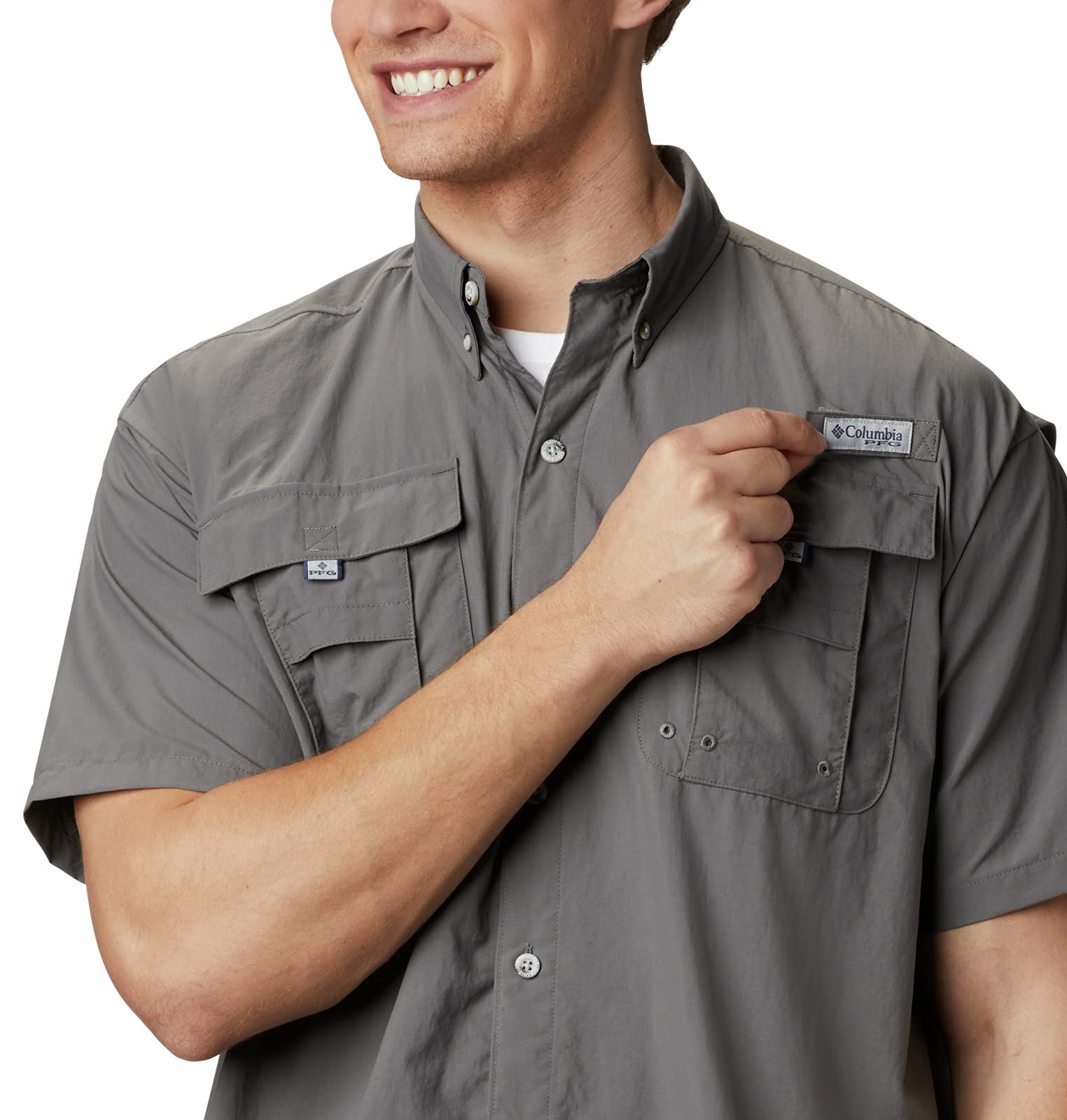 Columbia Men's Standard Bahama Ii Short Sleeve Shirt, City Grey, Small