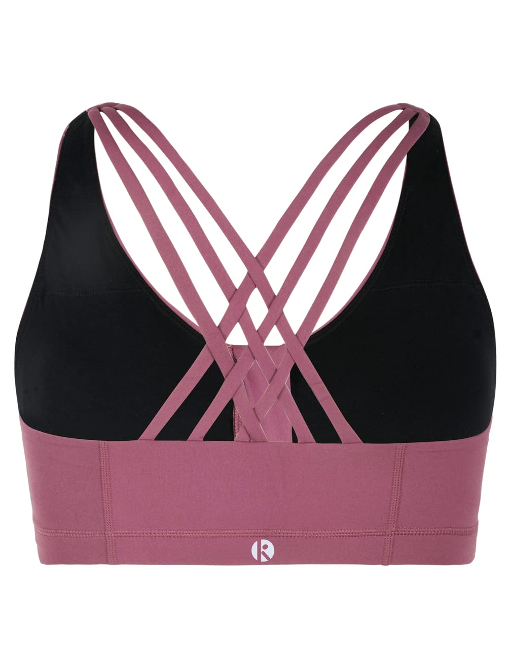 coastal rose Strappy Sports Bra for Women Workout Tank Top Medium Support Yoga Bra US M Deco Rose