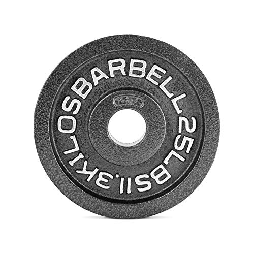 CAP Barbell Olympic 2-Inch Weight Plate, Black, Single, 5 Pound