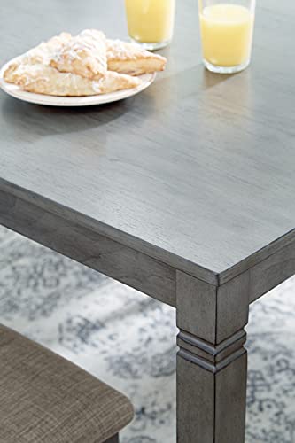 Signature Design by Ashley Jayemyer 7 Piece Dining Room Set, Includes Table and 6 Chairs, Dark Gray