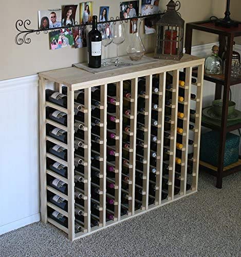Creekside 72 Bottle Table Wine Rack (Pine) by Creekside - Exclusive 12 inch deep design conceals entire wine bottles. Hand-sanded to perfection!, Pine