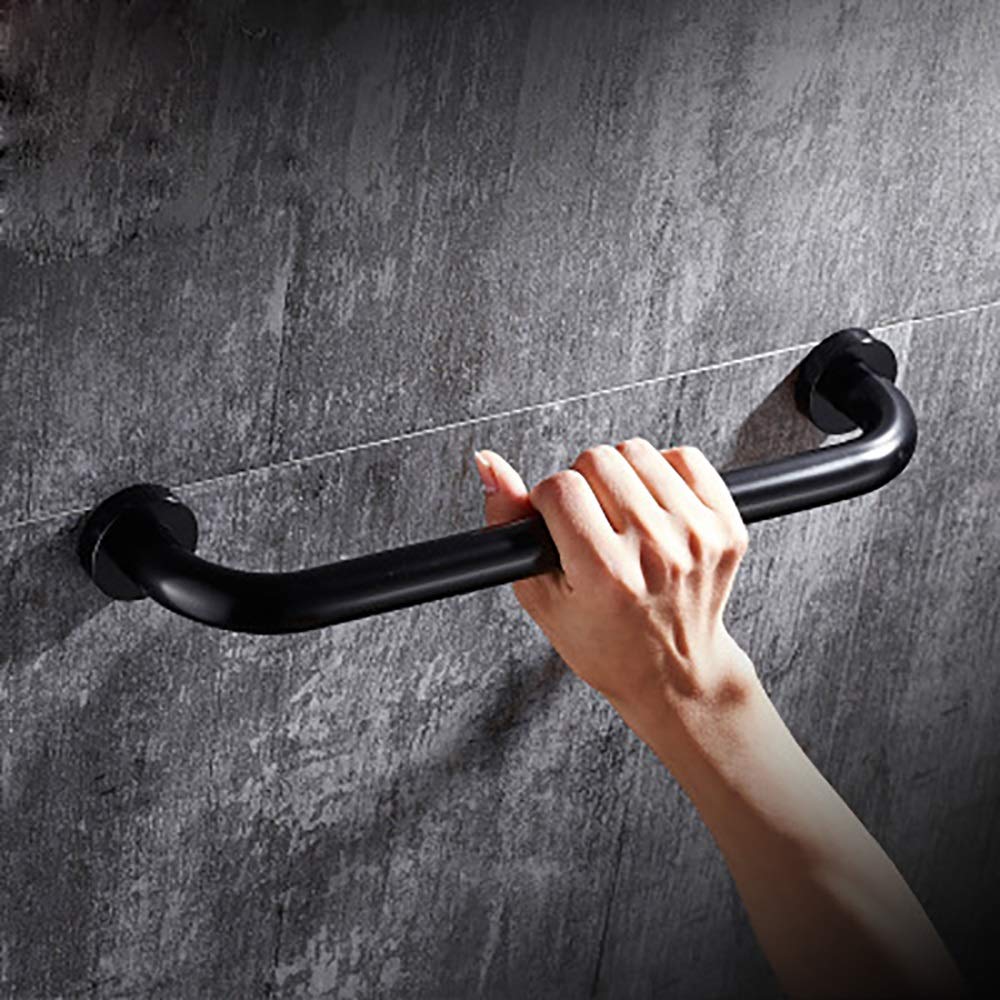 NEWCES Grab Bars,Bathroom Safety Handrail Anti-Slip Wall Mount Space Aluminum Shower Bars Towel Rack Fit Bathtub Bathroom Kitchen Stairway Use (Color : White, Size : 40cm)