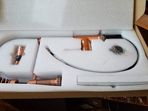 Fontaine by Italia, N96565FC-DP-AC, Residential Spring Coil Pull Down Kitchen Sink Basin Faucet Tap Fixture with Cone and Flat Spray Heads and Deck Plate for 1 or 3 Hole Installation in Antique Copper