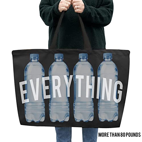 LLYLIU Canvas Tote Bag - Extra Large Shopping Beach Totes Bags Reusable Big Grocery Bag 28" x 8" x 16"