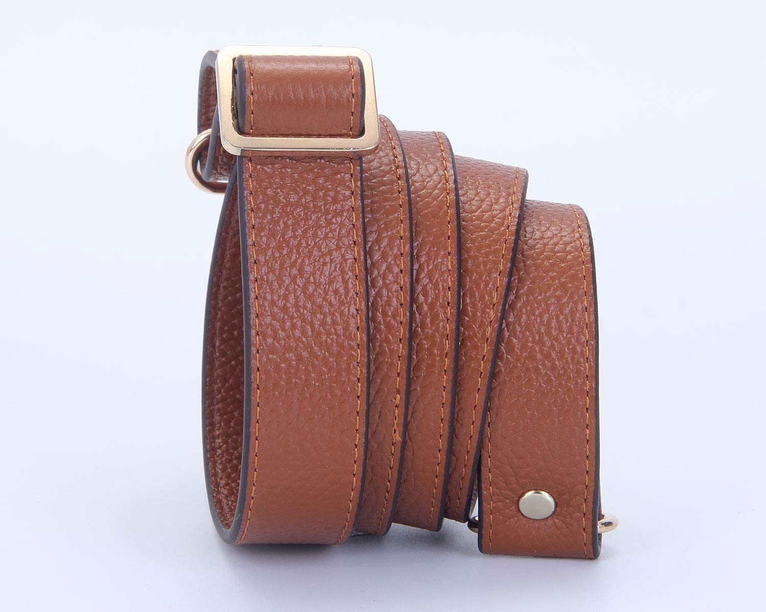 VanEnjoy Full Grain Leather Adjustable Replacement Strap Cross Body Bag Purse,1 inch wide (Brown)
