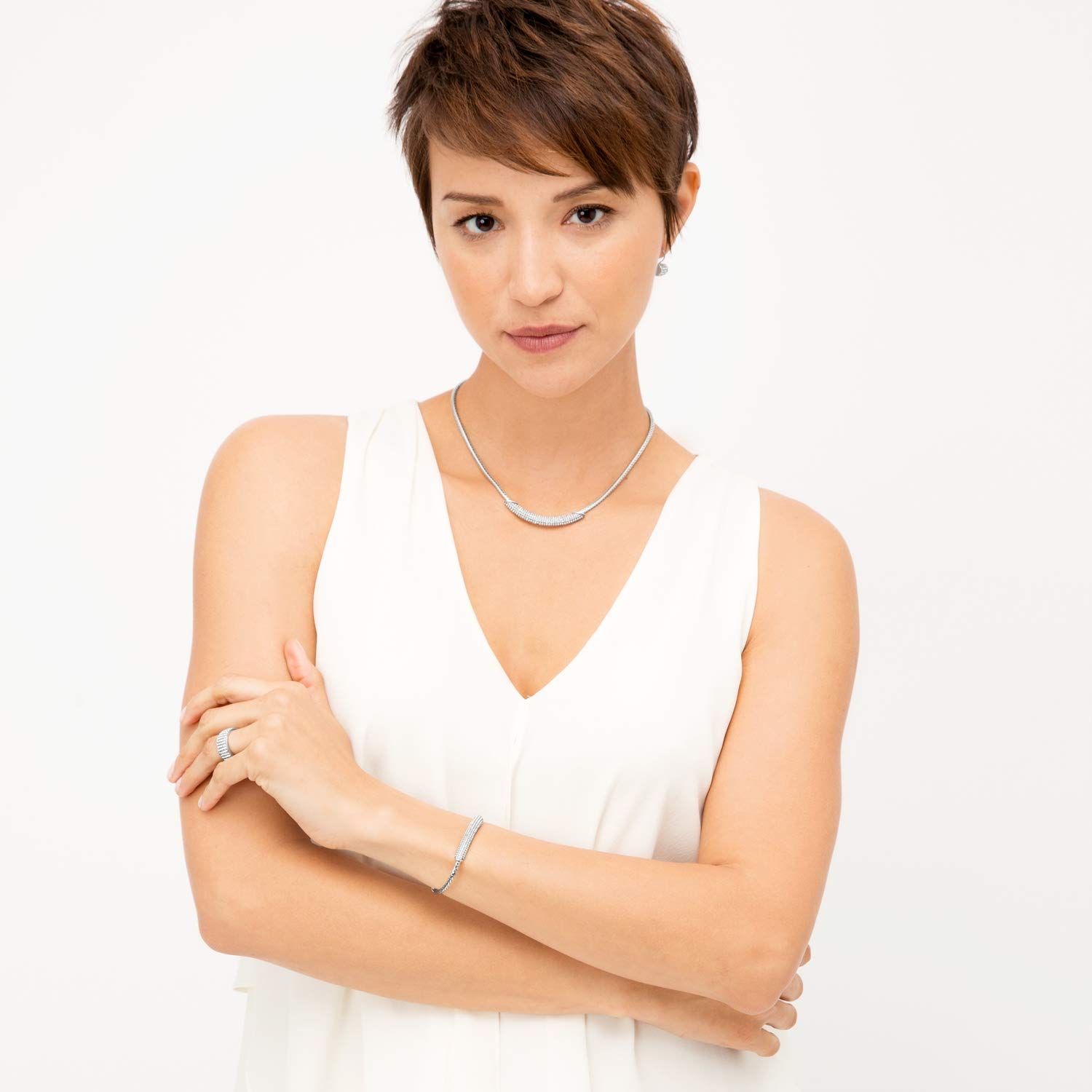 Brighton Meridian Blaze Collar Swarovski Crystal Necklace