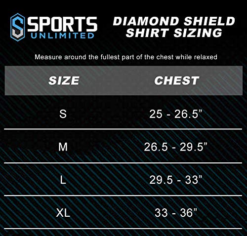 Sports Unlimited Diamond Shield Youth Baseball Sternum Guard Shirt - 2 Pack