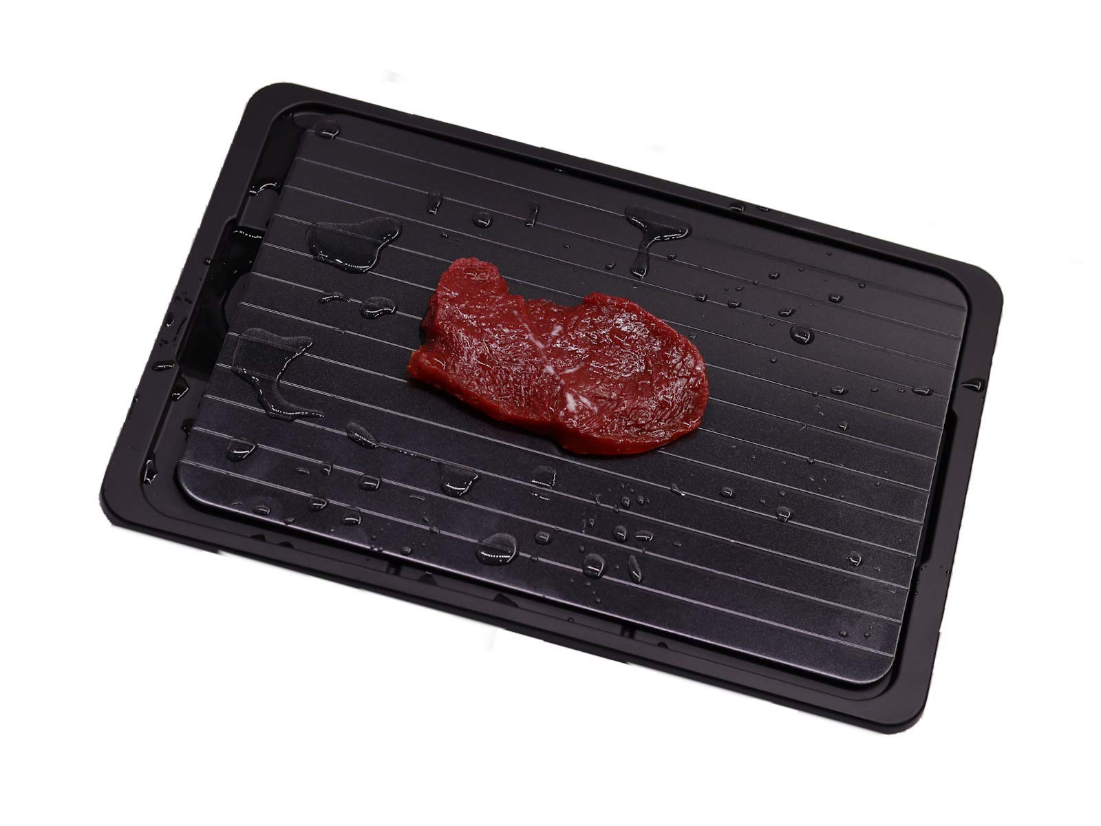 Duck Retail Defrosting Tray | Thawing Plate for Fast defrosting of Frozen Foods | Premium Quality Defrost Tray | with Bonus Drip Tray| Extra Thick (4mm) Non-Stick