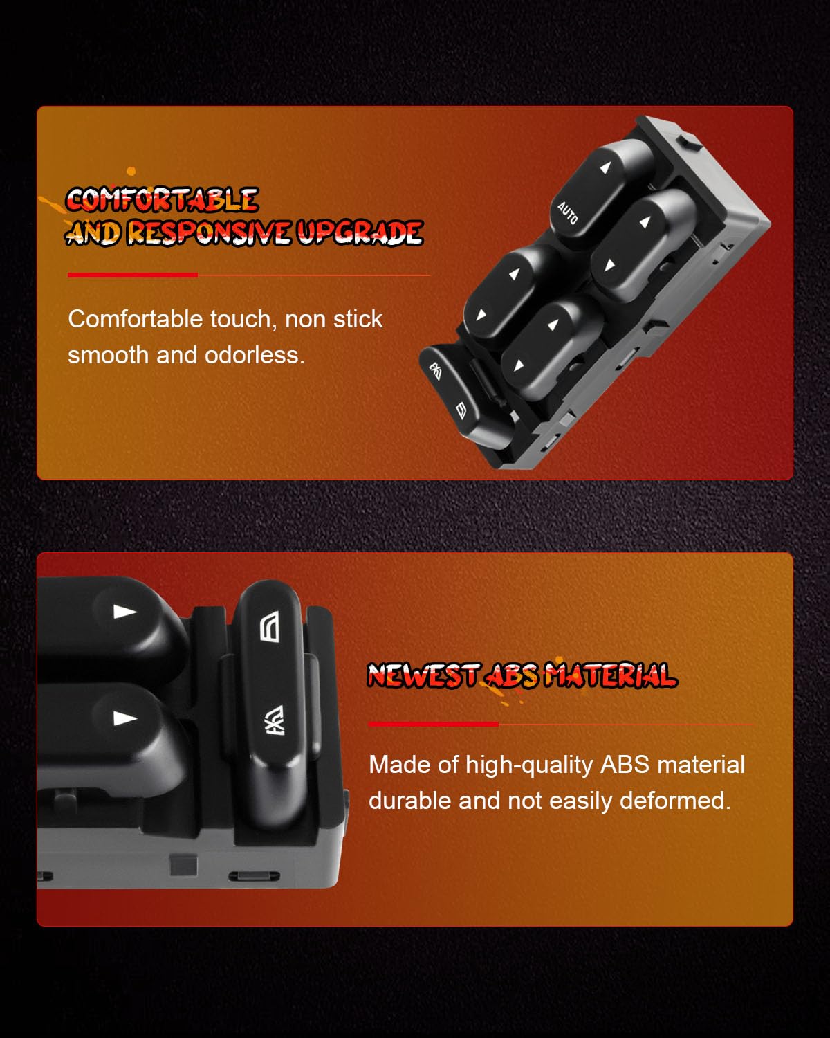 cciyu Power Window Switch Master Power Window Switch Control Switch Fits for Ford for F150Truck Crew Cab 2002-2003 Replace 2L3Z14529BAA 901-333