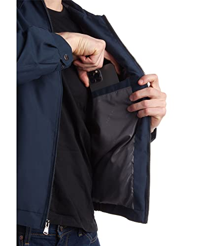 Perry Ellis Men?s Jacket ? Casual Lightweight Water Resistant Microfiber Windbreaker Golf Coat (S-XL), Size Medium, Dark Sapphire