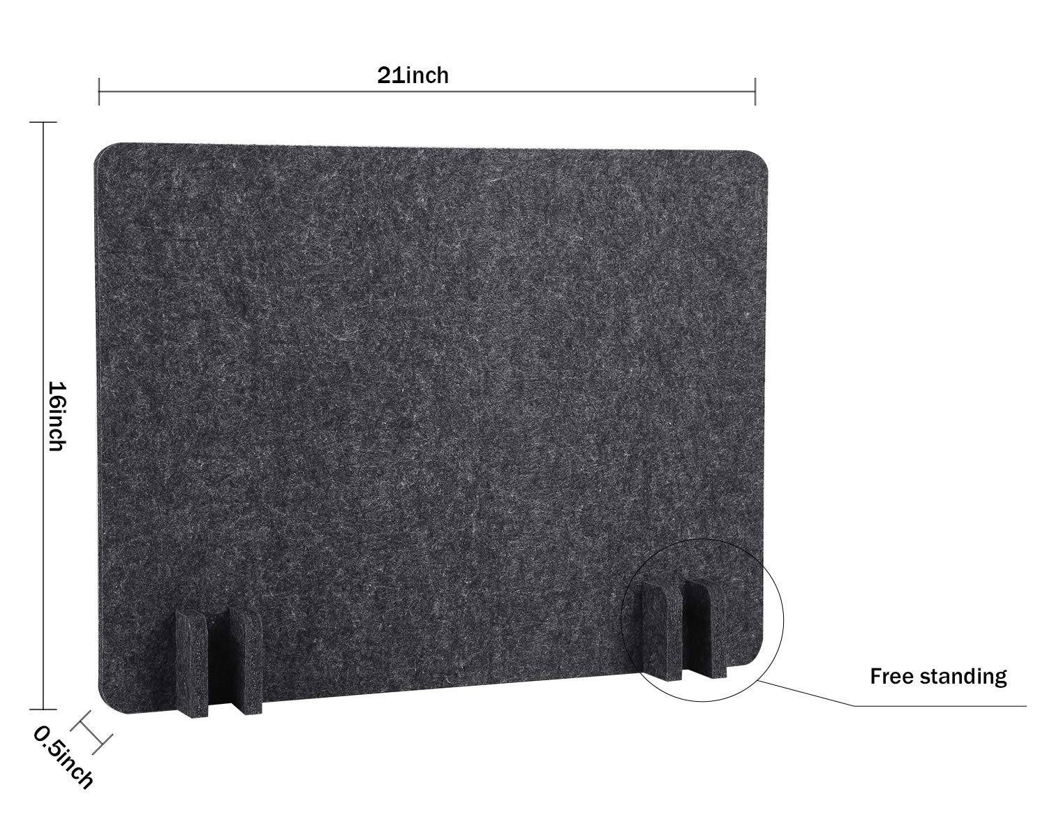 BUBOS Acoustic Desk Divider,Lightweight Desk Mounted Privacy Panel,Sound Absorbing Cubicle Desk Dividers, Acoustic Partitions,Can Reduce Noise and Visual Distractions(21x 16inch (2Pack, Sesame Black)