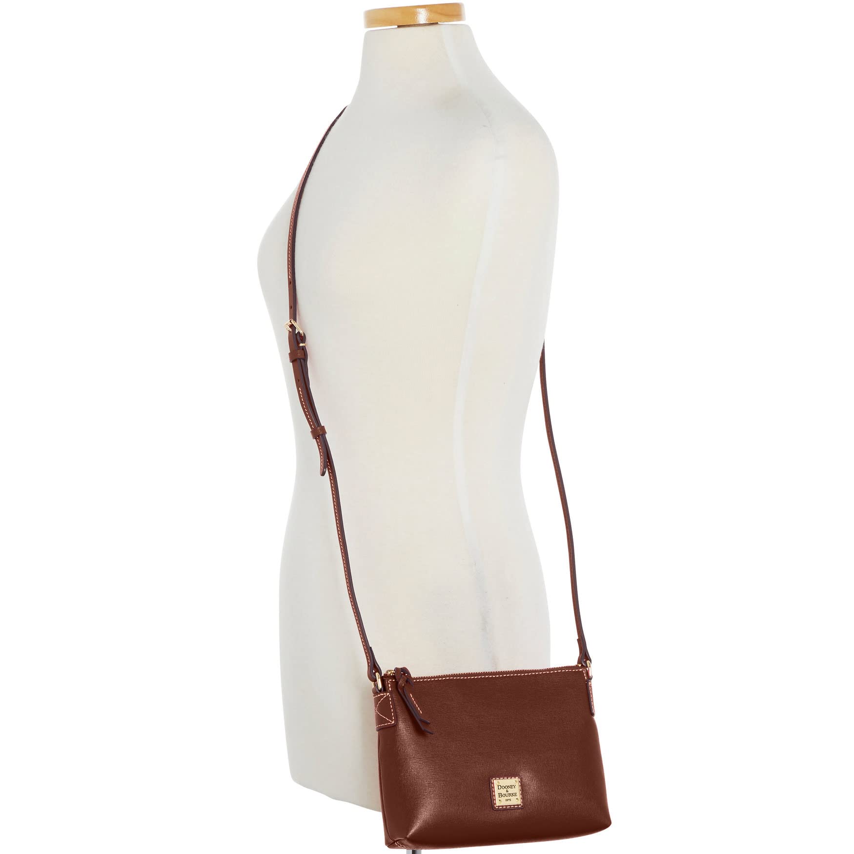Dooney & Bourke Handbag, Saffiano Crossbody Pouchette - Amber