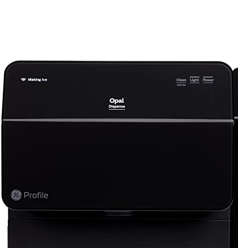 GE Profile Opal Ice Dispenser | Countertop Nugget Ice Maker with Ice Dispenser & 1-Gallon Side Tank | Ice Machine with WiFi Connectivity | Smart Home Kitchen Essentials | Satin Black