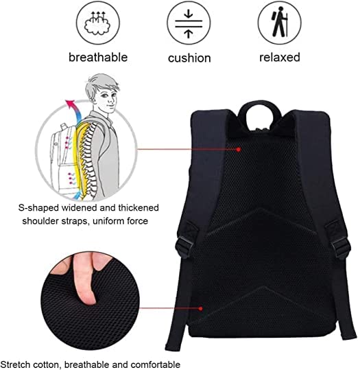 HHZIYA Gaming Backpack 3D Toddle Kids Schoolbag Casual Lightweight Bookbag Large Capacity Laptop Bags with Key Pendant