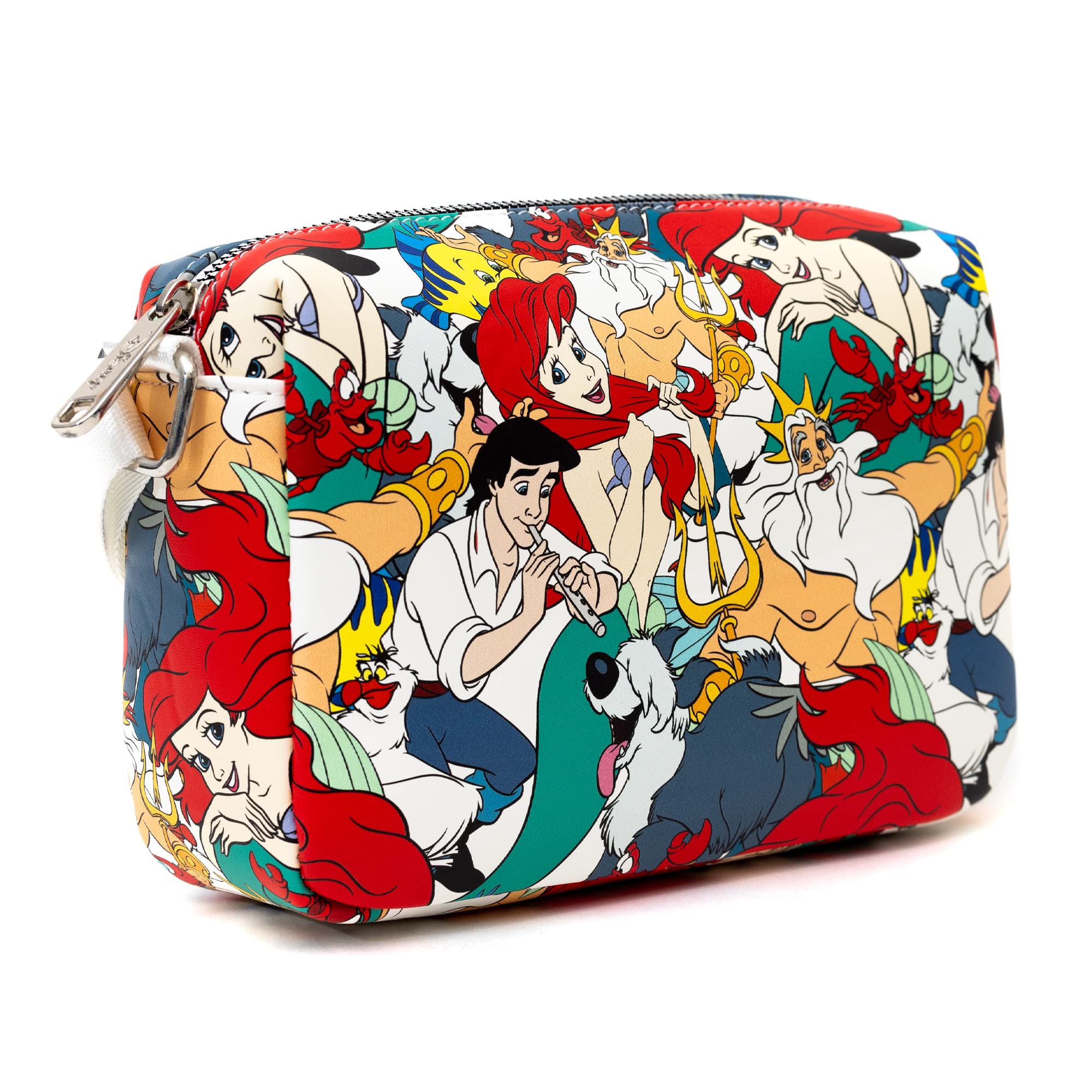 Disney Bag, Cross Body, Rectangle, The Little Mermaid Character Poses Stacked Collage, Vegan Leather