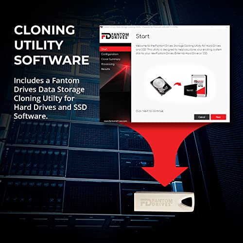 Fantom Drives 18TB Hard Drive Upgrade Kit with Western Digital WD181KRYZ Gold Enterprise Drive, FD Cloning Software, SATA to USB Cable, Power Supply, HDD18000WDG-KIT
