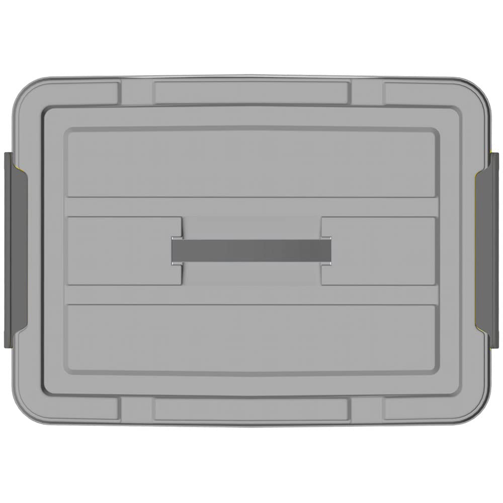 Cetomo 20L*6 Plastic Storage box, Tote box,Transparent Organizing Container with Durable gray Lid and Secure Latching Buckles, Stackable and Nestable,6Pack