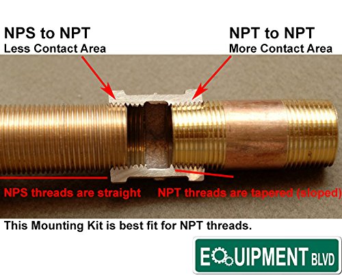EquipmentBlvd 2 Sets of Wall Mount Faucet 1/2" NPT Tapered Brass Mounting Kit for AA Faucet, BK Resource, T&S, Fisher