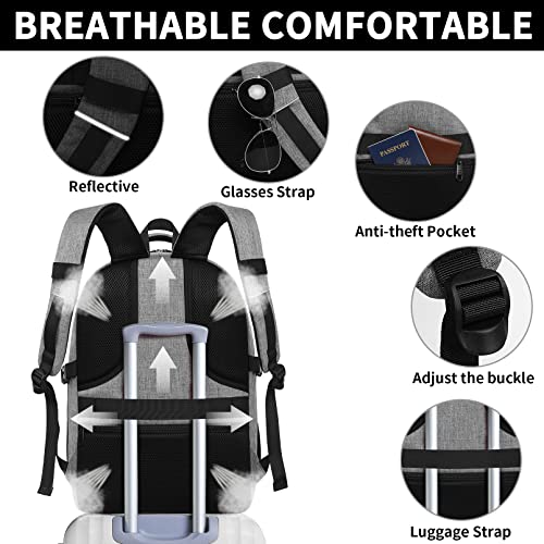 Laptop Backpack, large Capacity Carry on Backpack, Breathable and Comfortable Gift for Men Women, 17.3 Inch TSA Anti-theft Design Business Backpack (Grey)