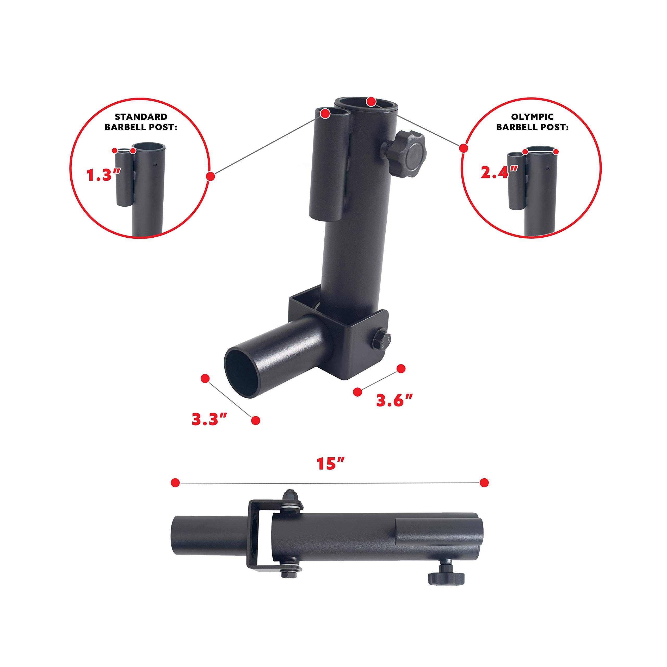 Sunny Health & Fitness Landmine Attachment for Power Racks and Cages - SF-XFA004