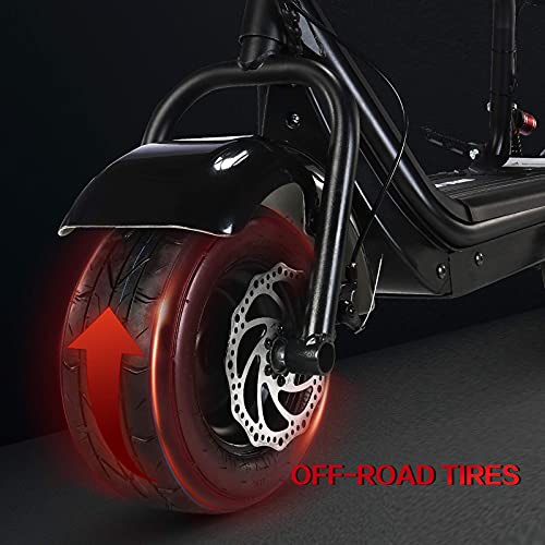 SAY YEAH Fat Tire Scooter for Adults Electric 20 mph Powerful Up 500w Electric Scooters with 2 seat Commuter Scooter Citycoco Scooter Black