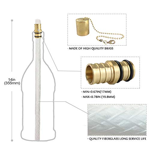 EricX Light Wine Bottle Torch Kit 4 Pack, Includes 4 Long Life Torch Wicks ,Brass Torch Wick Holders And Brass Caps - Just Add Bottle for an Outdoor Wine Bottle Torch