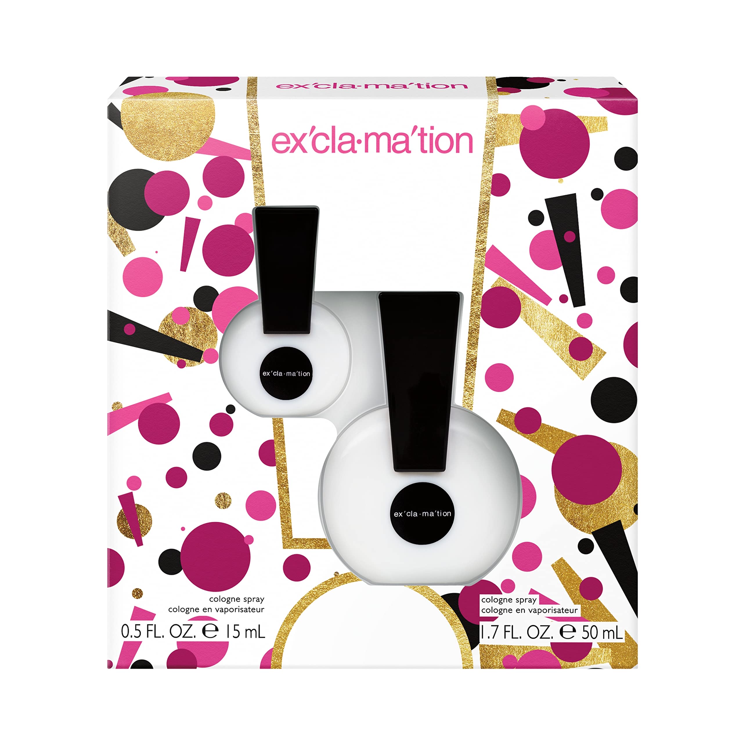 Exclamation 2 piece Gift Set for Women- 0.5 oz Cologne Spray + 1.7 oz Cologne Spray