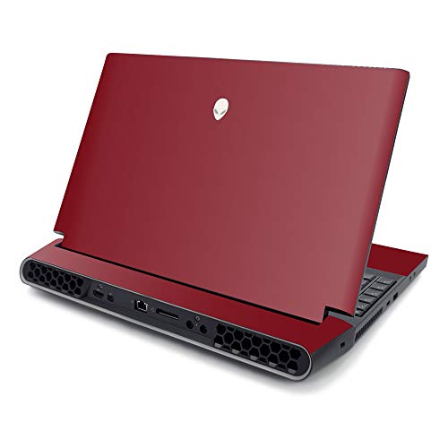 MightySkins Skin Compatible with Alienware Area-51M 17" (2019) - Solid Burgundy | Protective, Durable, and Unique Vinyl Decal wrap Cover | Easy to Apply, Remove, and Change Styles | Made in The USA