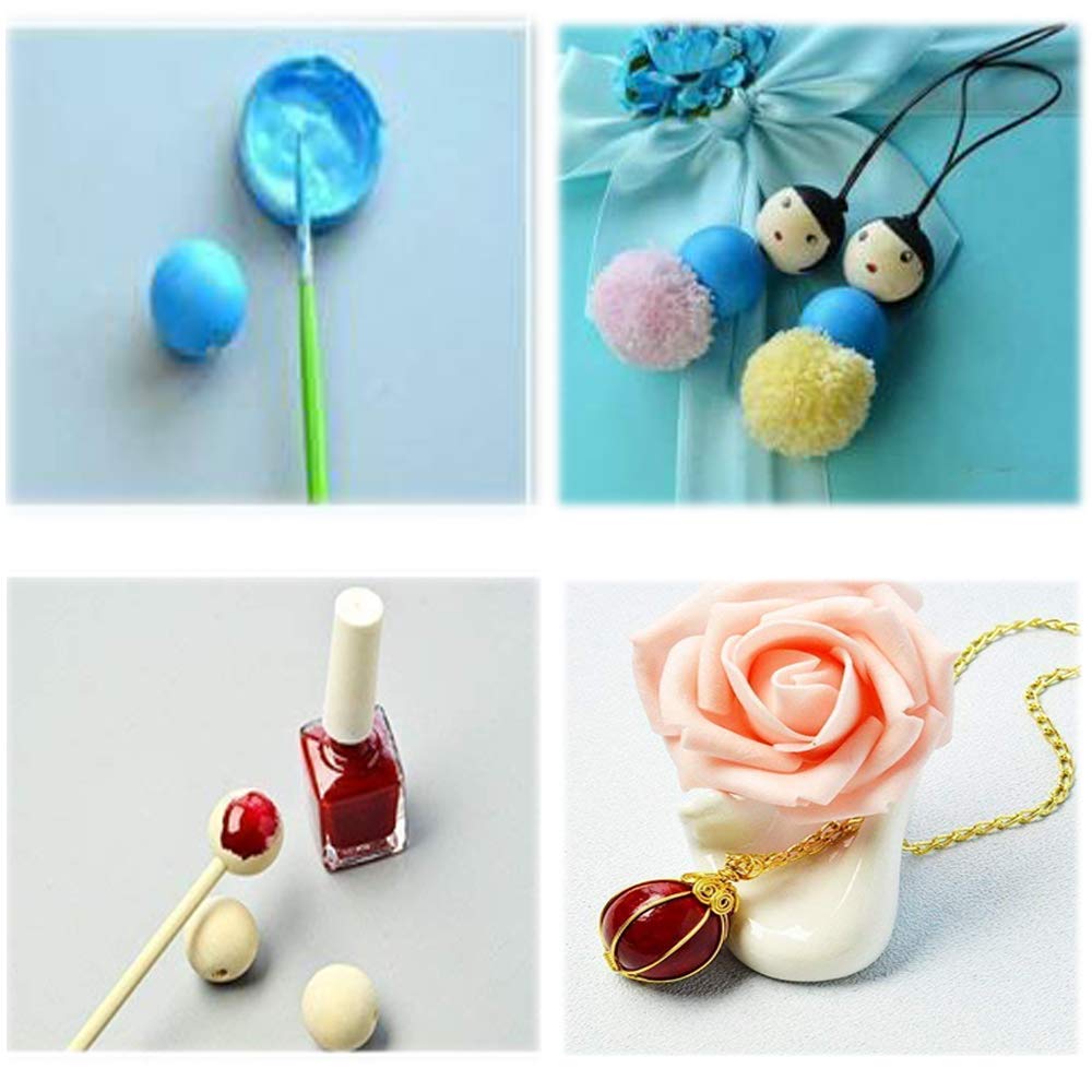 hesmartly 300Pcs 12mm Wood Beads Round Wooden Spacer Beads Unfinished Natural Wood Loose Beads